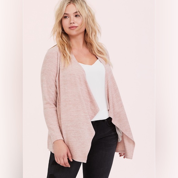 torrid | Sweaters | Super Soft Plush Cardigan Draped Front | Poshmark